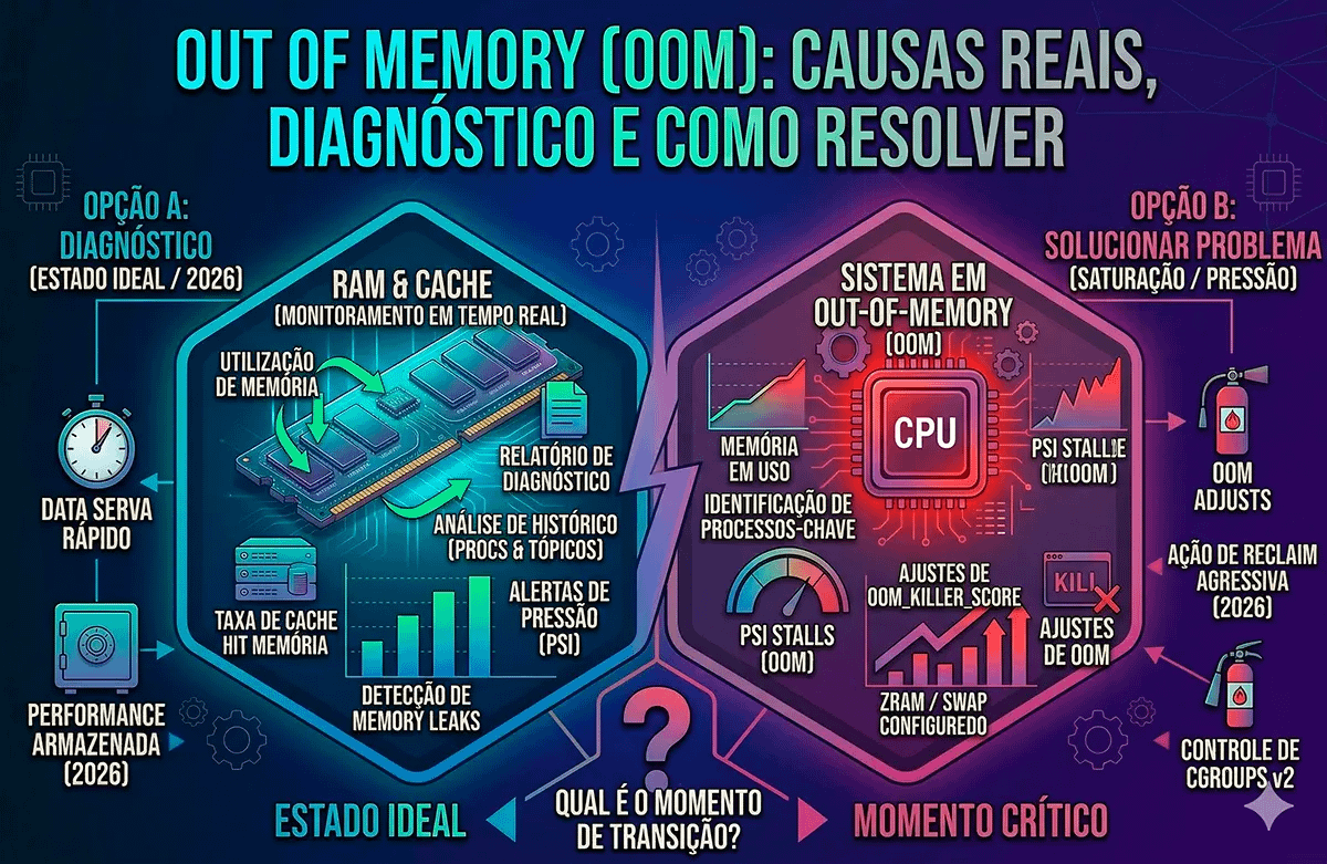 Out of Memory (OOM): Diagnóstico e Como Resolver